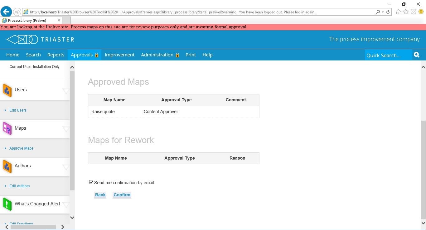 How To Approve a Process Map Using the Triaster Platform
