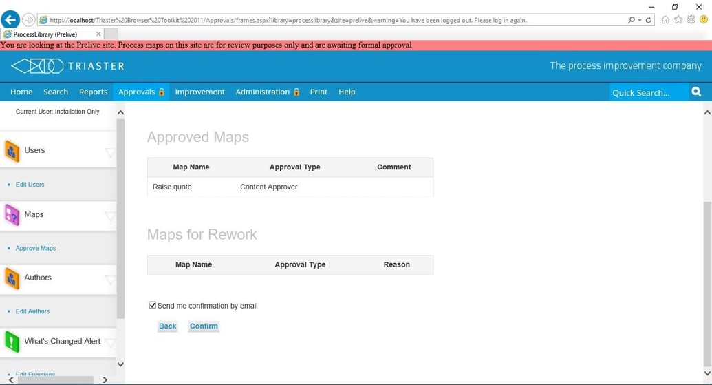 How To Approve a Process Map Using the Triaster Platform