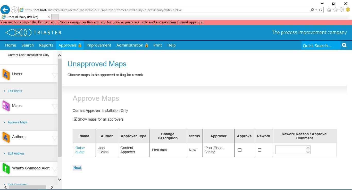 How To Approve a Process Map Using the Triaster Platform